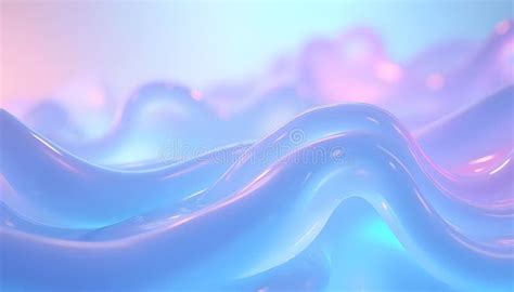 Serene Pastel Waves Abstract Fluid Art In Soft Hues Stock Illustration