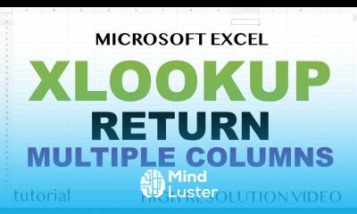 Learn XLOOKUP Return Multiple Columns Values in Excel - Mind Luster