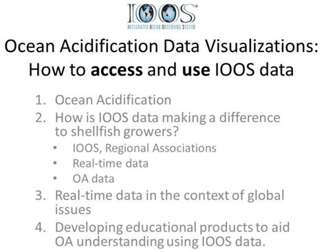 Ocean Acidification Data Visualizations How To Access And Use Ioos Data Noaa Ocean