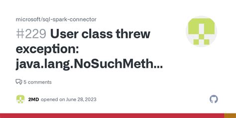 User Class Threw Exception Java Lang NoSuchMethodError Org Apache