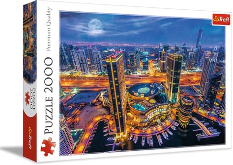 Trefl 2000 Piece Jigsaw Puzzles Lights Of Dubai City