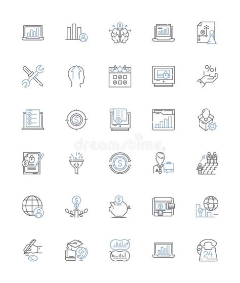 Community Development Line Icons Collection Empowerment Collaboration