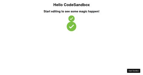 react checkmark examples codesandbox