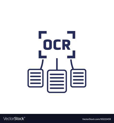Ocr Optical Character Recognition Icon For Apps Vector Image