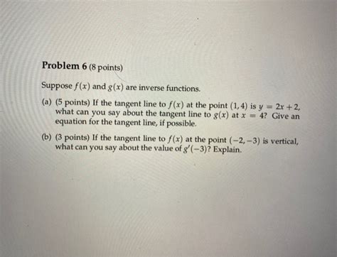 Solved Problem 6 8 Points Suppose Fx And Gx Are