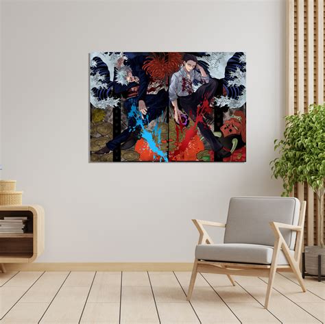 Плакат постер с принтом Jujutsu Kaisen Магическая битва Satoru Gojo Сатору Годжо Geto Suguru