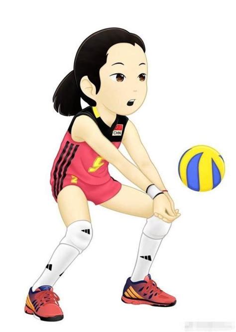 小女孩排球简笔画 简笔画图片大全 普车都