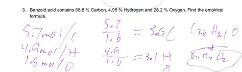 Th Chemistry Finding Empirical Formula Based On Percentage Did I Do This Problem Right I