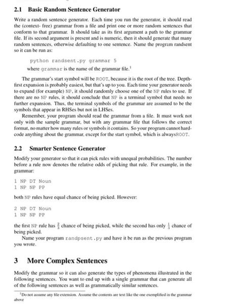 Solved 21 Basic Random Sentence Generator Write A Random