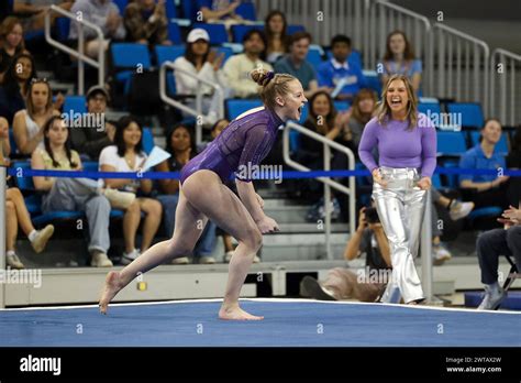 Clemsons Lilly Lippeatt Reacts After Her Floor Routine During The Teams Ncaa College