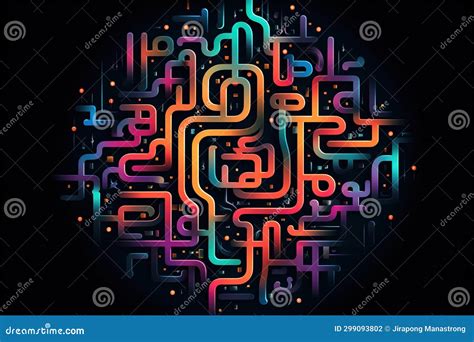 Ai Network Big Data Cloud Computing 3d Artificial Technology Concept Stock Illustration