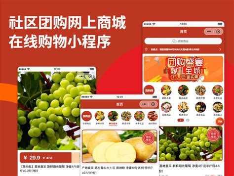 小区团购社区团购垂直电商网上商城在线购物小程序用户端模板