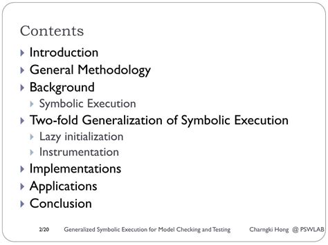 ppt generalized symbolic execution for model checking and testing