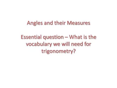 Ppt Trigonometry Vocabulary Powerpoint Presentation Free Download