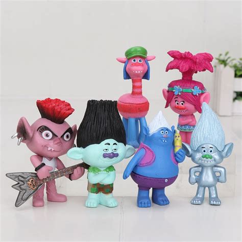 6pcsset Trolls World Tour Trolls 2 Action Figure Toy Poppy Branch