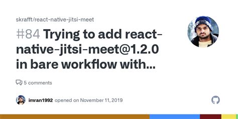 Trying To Add React Native Jitsi Meet120 In Bare Workflow With Expo
