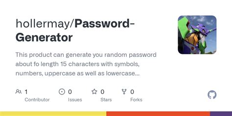 Github Hollermaypassword Generator This Product Can Generate You