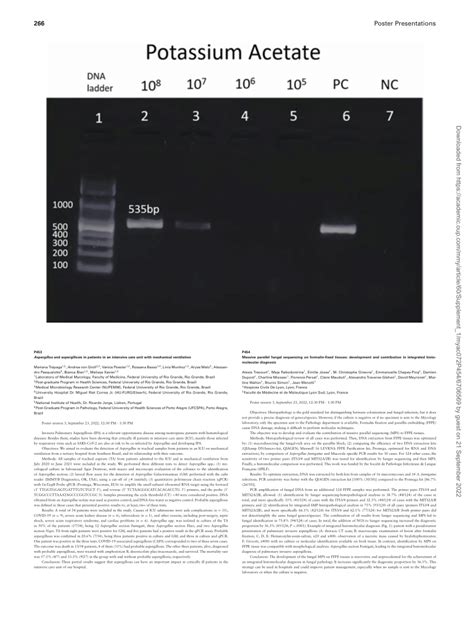 Pdf P454 Massive Parallel Fungal Sequencing On Formalin Fixed Tissues