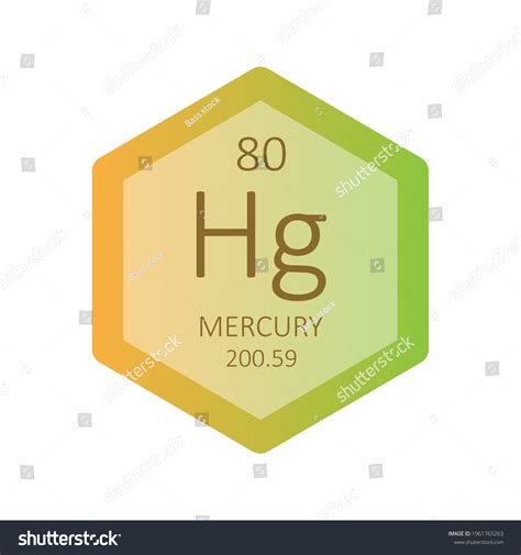 Hg Mercury Transition Metal Chemical Element Stock Vector Royalty Free 1961765263 Shutterstock