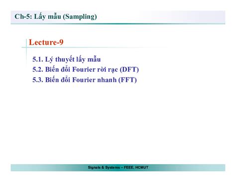 PDF Tín Hiệu Và Hệ Thống Đh Bách Khoa Hcm