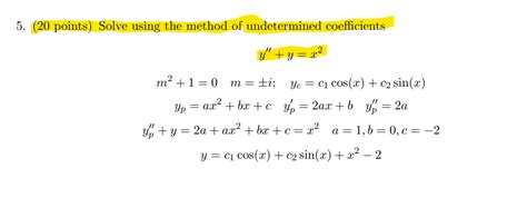 Solved The Differential Equations Problem Provided Has A Chegg