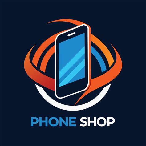 A Contemporary Phone Shop Logo Displayed On A Dark Background Phone