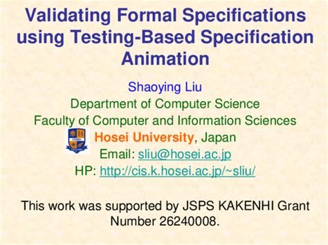 pdf validating formal specifications using testing based