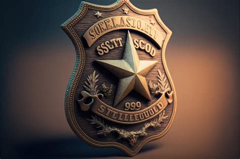 Premium Ai Image Sheriff Badge Police Badge Ai