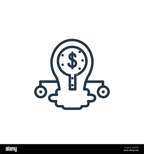 Fintech Innovation Outline Vector Icon Thin Line Black Fintech