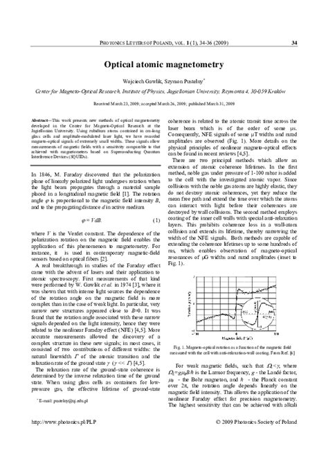 Pdf Optical Atomic Magnetometry
