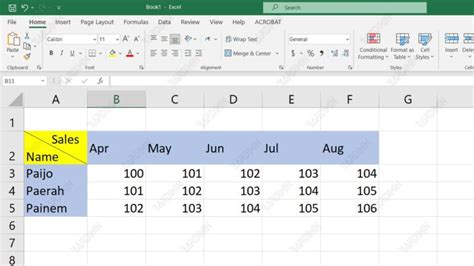 Create Diagonal Lines In Cells In Microsoft Excel Ms Excel