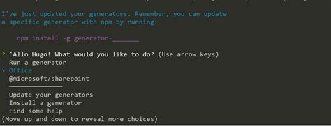 How To Tell What Version Of The Spfx Yeoman Generator Is Installed