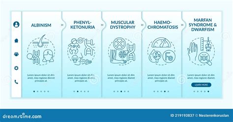 Various Genetic Disorders Onboarding Vector Template Stock Vector Illustration Of Medicine