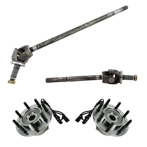 Trq Front Axle Shaft Assembly Wheel Hub Bearing Kit Set For Ram 2500 3500 4x4 Asa71201
