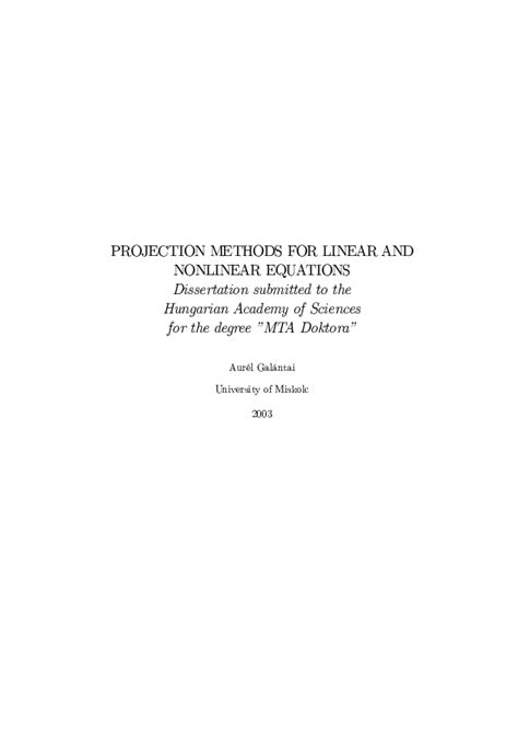 pdf projection methods for linear equ Леонид Решетов