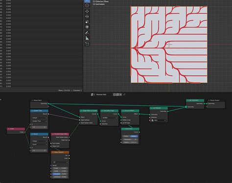 multiple start points shortest paths geonodes modeling blender
