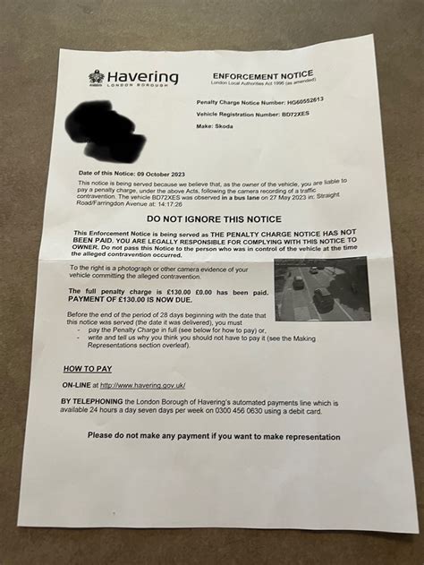 Pcn 34j Havering Council