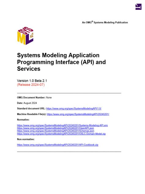 sysml systems modeling api and services pdf object
