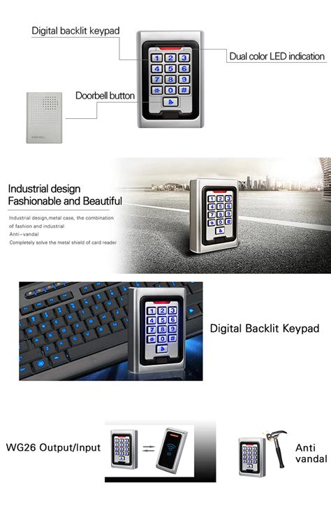 Acm A5 Standalone Metal Access Control Keypad Rfid