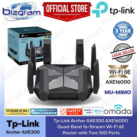 Tp Link Archer Axe Axe Quad Band Stream Wi Fi E Router With Two G Ports Supports