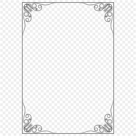 รูปรูปแบบเส้นขอบกระดาษ A4 4 Png ขอบกระดาษ กระดาษชายแดน เส้นขอบ