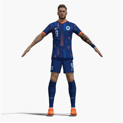 t pose rigged weghorst netherlands euro 2024 3d model turbosquid 2243121
