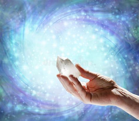 Crystal Therapy Quartz Resonance Concept Stock Image Image Of Copy