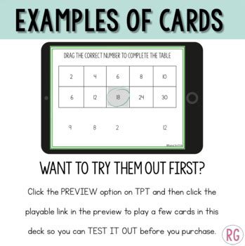 Multiplication and Division Input Output Tables Word Problems BOOM Cards TM