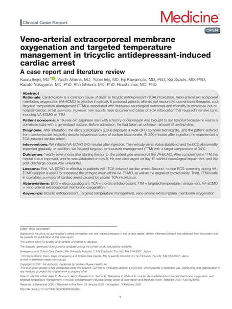 Pdf Veno Arterial Extracorporeal Membrane Oxygenation And Targeted