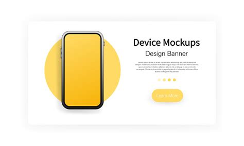 장치 모형 배너 스마트 폰 빈 화면 전화 모형 인포그래픽 또는 프레젠테이션 Ui 디자인 인터페이스를 위한 템플릿입니다 격리된 흰색 배경의 벡터입니다 Eps 10 0명에 대한