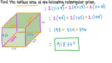 Question Video Finding The Total Surface Area Of A Rectangular Prism