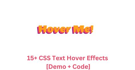 CSS Text Hover Effects Demo Code