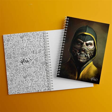 قیمت و خرید دفتر نقاشی 50 برگ خندالو مدل بازی مورتال کمبت Mortal Kombat