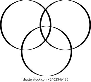 Venn Diagram Chart Vector Template Two Stock Vector Royalty Free